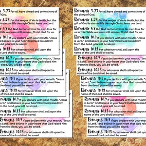 Romans Road to Salvation Bible Verse Pocket Cards / Pay It Forward ...