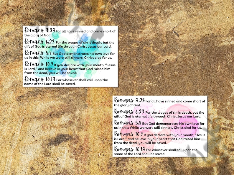 Romans Road to Salvation Bible Verse Pocket Cards / Pay It Forward ...