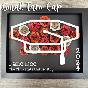 Graduation Hat Memory Shadow Box / Doctoral Tam Design Available ...