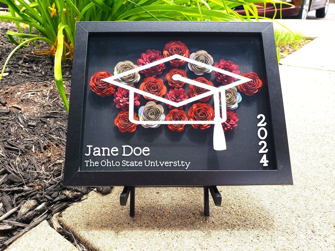 Graduation Hat Memory Shadow Box / Doctoral Tam Design Available ...