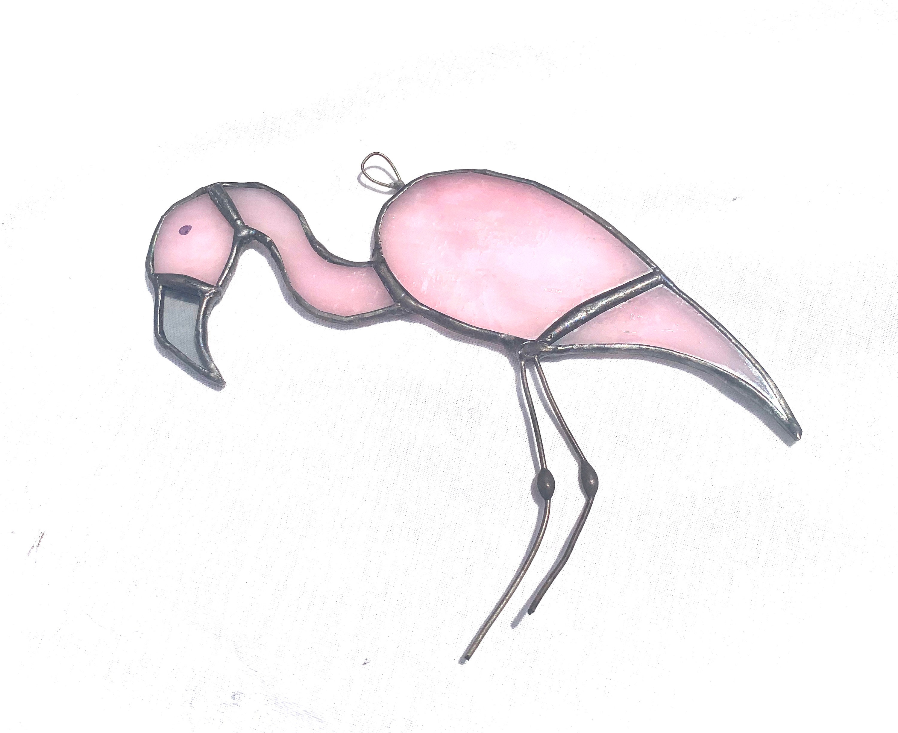 Stained Glass Pink Flamingo Suncatcher Etsy
