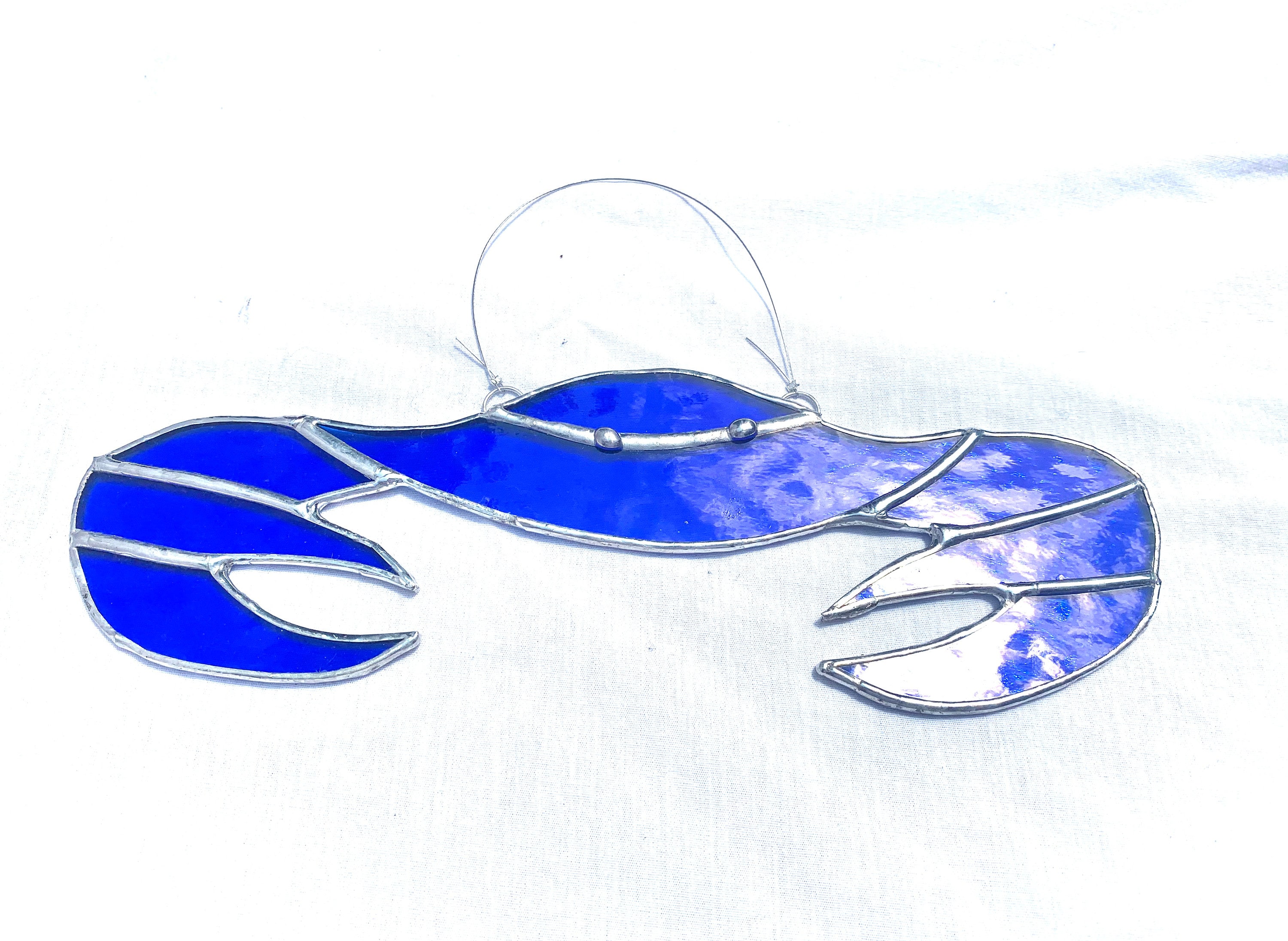 Stained Glass Blue Crab Suncatcher - Etsy
