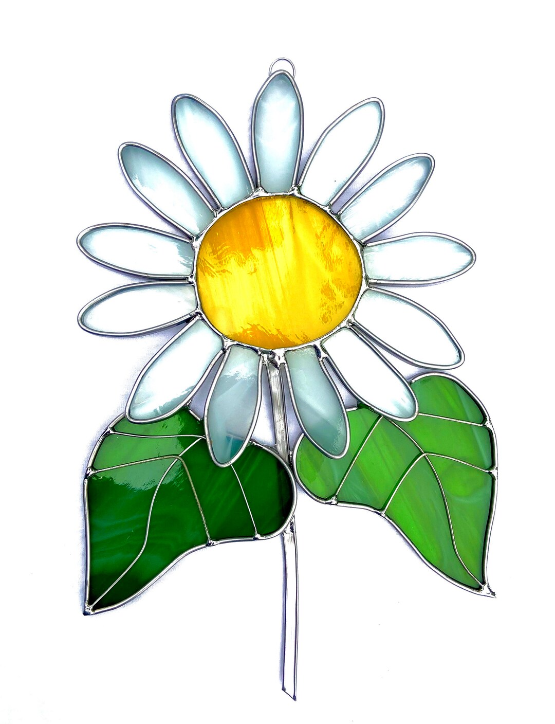 Stained Glass Daisy Suncatcher - Etsy