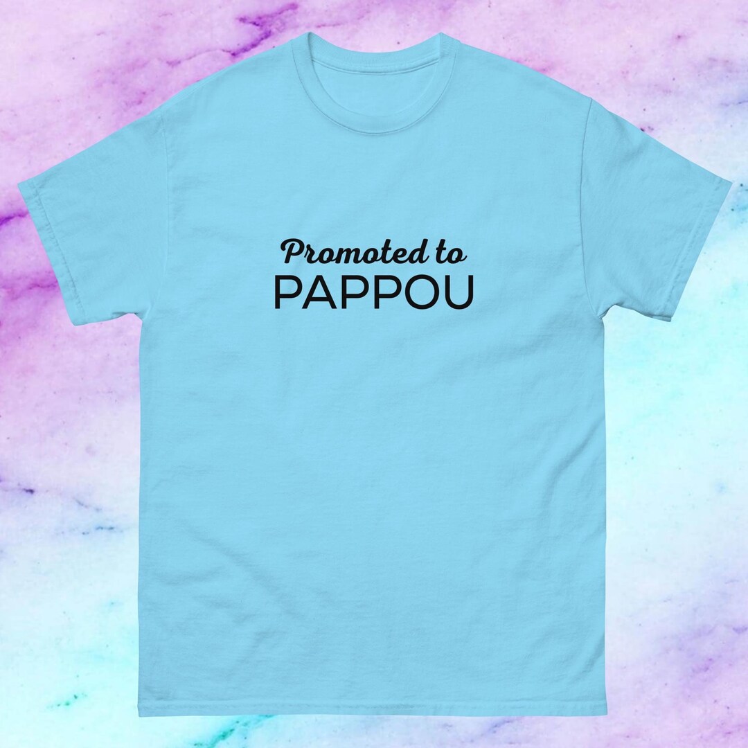 Promoted to Pappou Shirt Greek Pregnancy Announcement Gift - Etsy