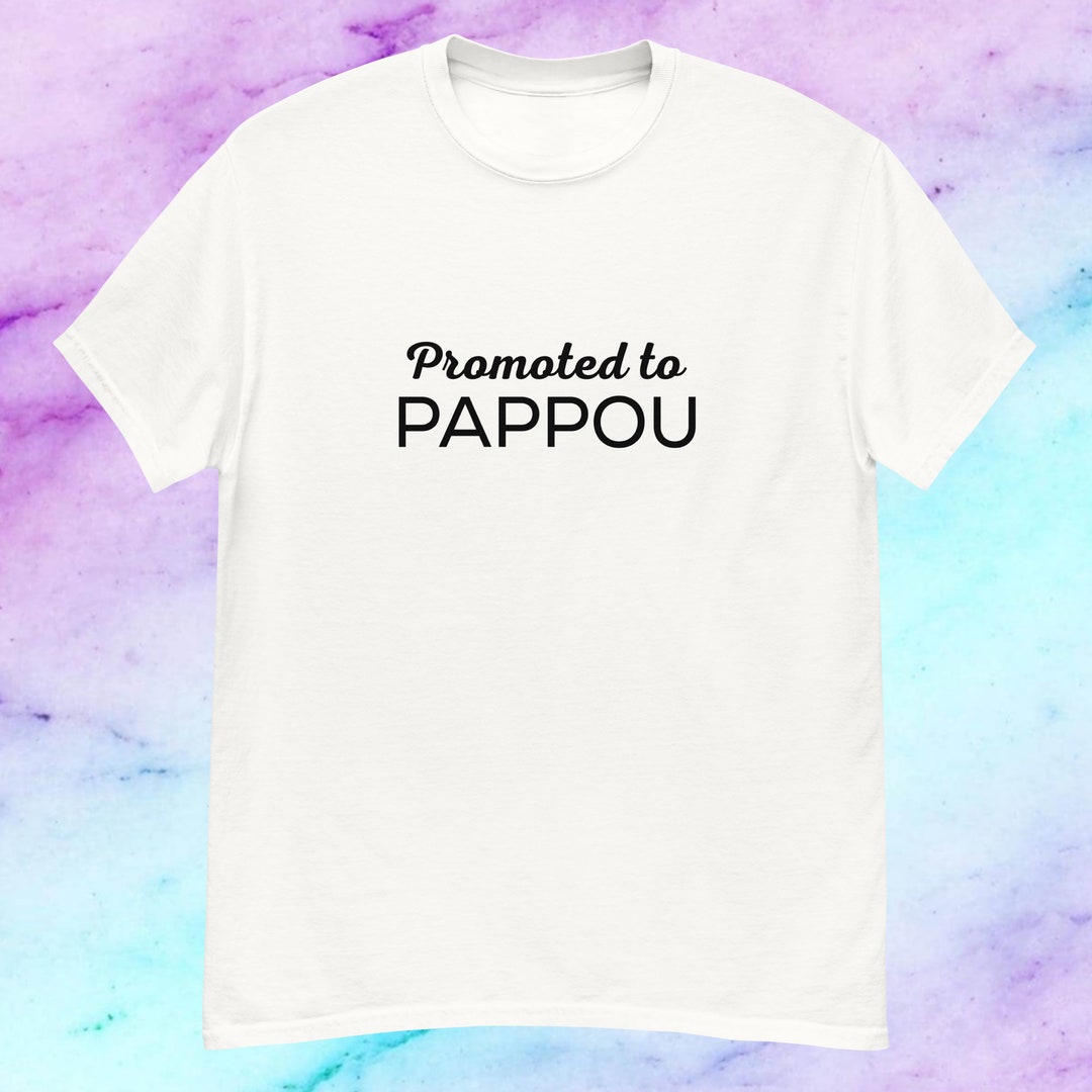 Promoted to Pappou Shirt - Greek Pregnancy Announcement Gift - Etsy