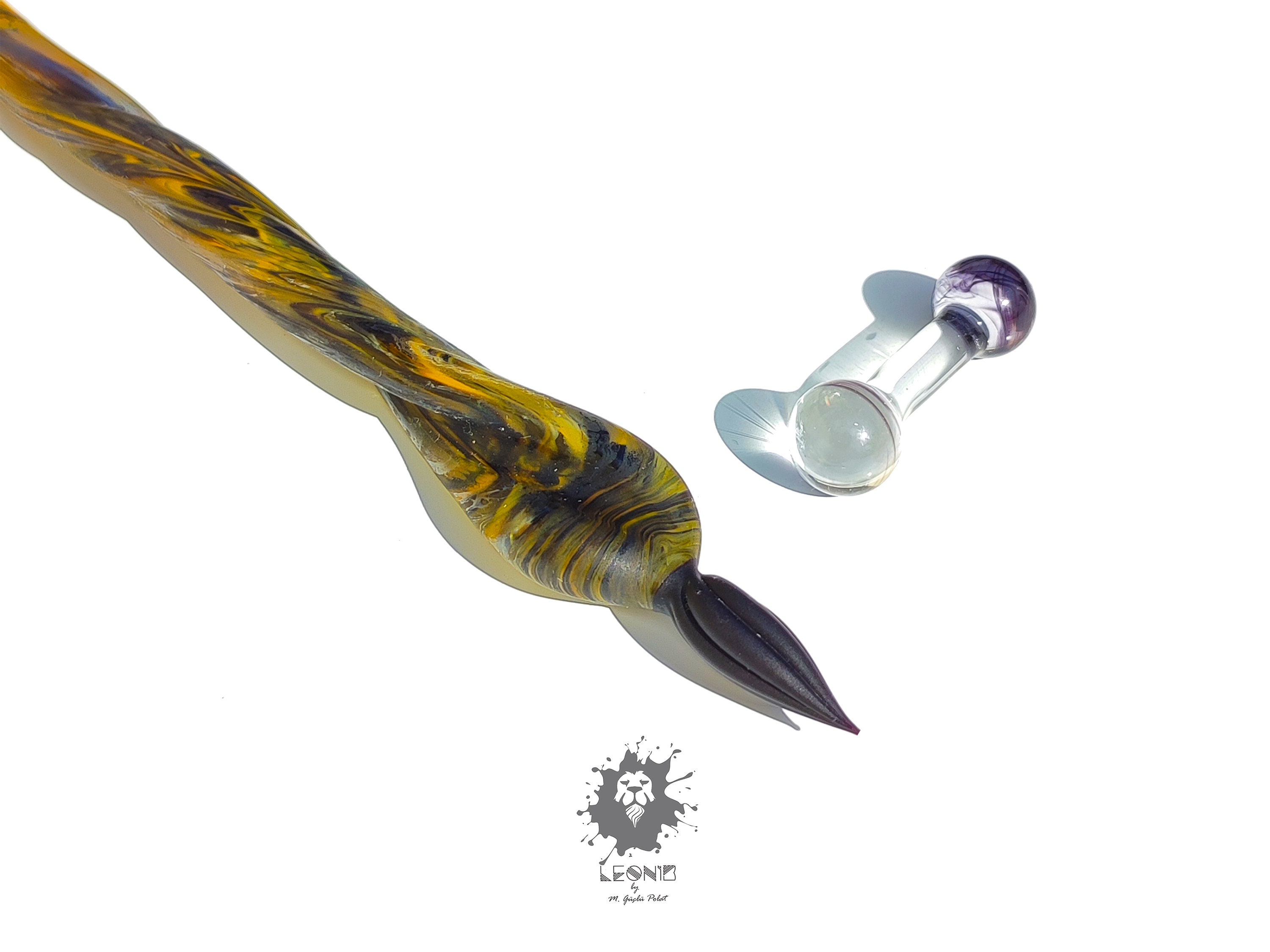 Glass Dip Pen Glass Calligraphy Pen Drawing Pen Crow Pen - Etsy