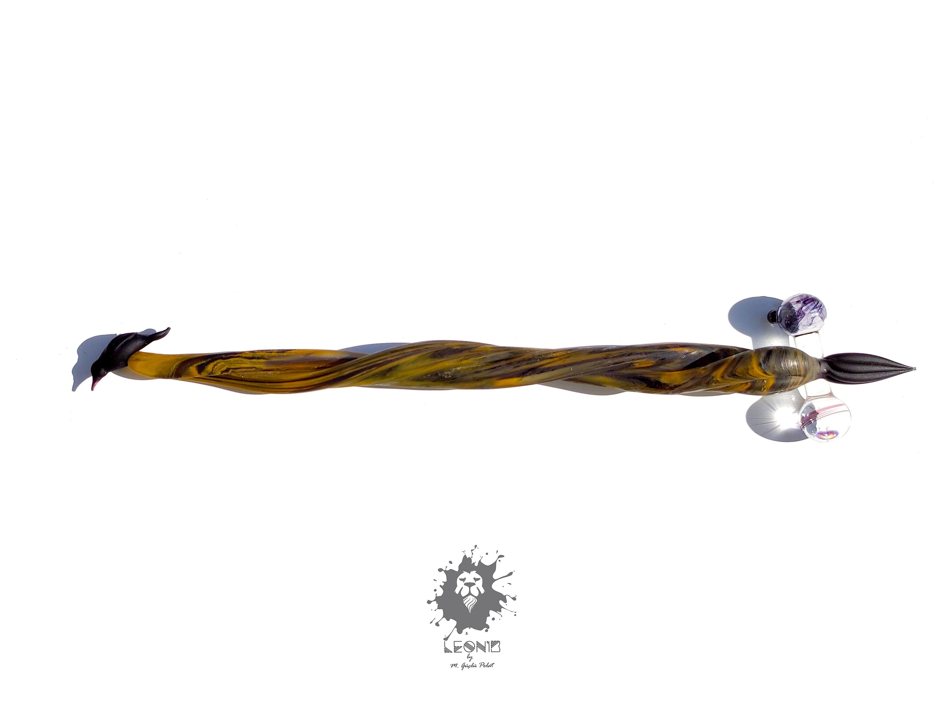 Glass Dip Pen Glass Calligraphy Pen Drawing Pen Crow Pen - Etsy