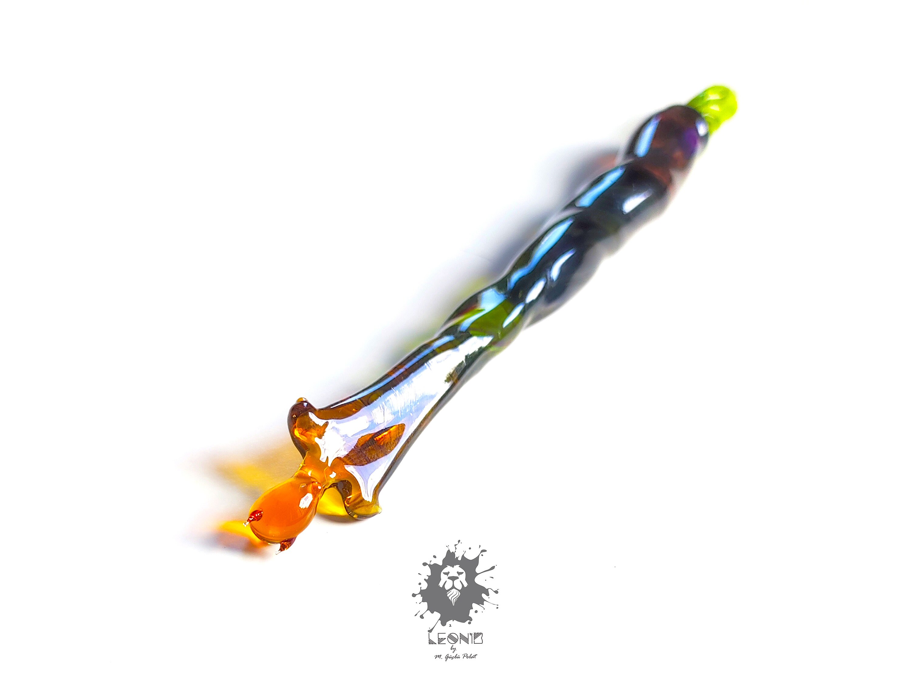 Glass Dip Pen Murano Glass Writing Instruments Functional Art Calligraphy Pen Evil Theme