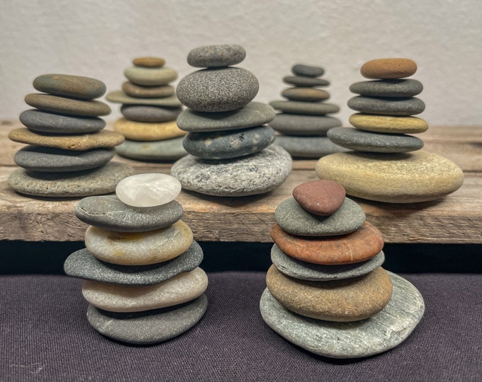 Sea Stone Stack Balancing Pebbles Sea Rock Cairn Zen Sculpture Stone ...
