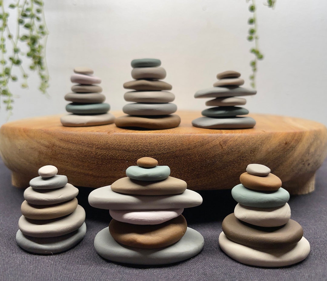 Stackable Stone Cairn. Mini Zen Stone Balancing Puzzle Game With ...