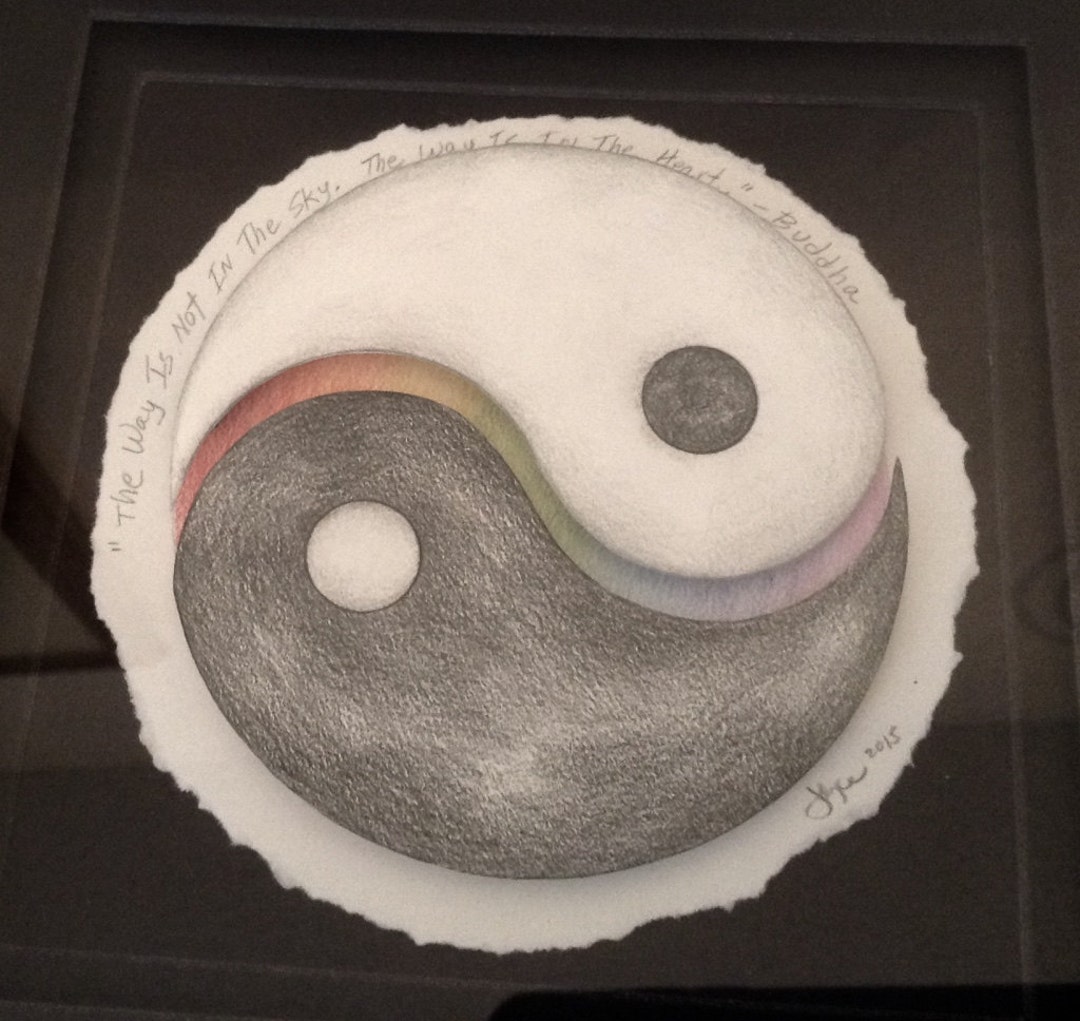 Yin and Yang Original Pencil Drawing - Etsy