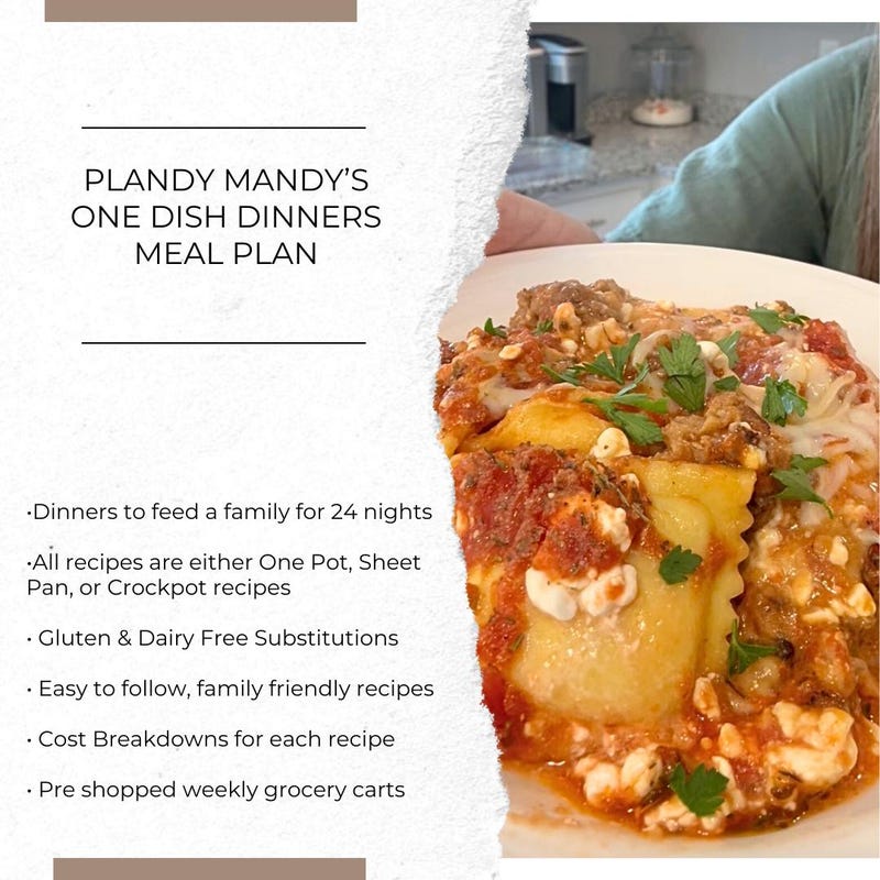 Menu Plan With Snack - Etsy