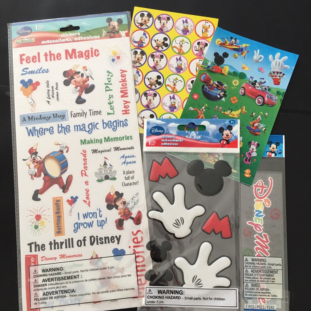 Disney Mickey Minnie Mouse & Friends Dimensional Scrapbooking Stickers ...