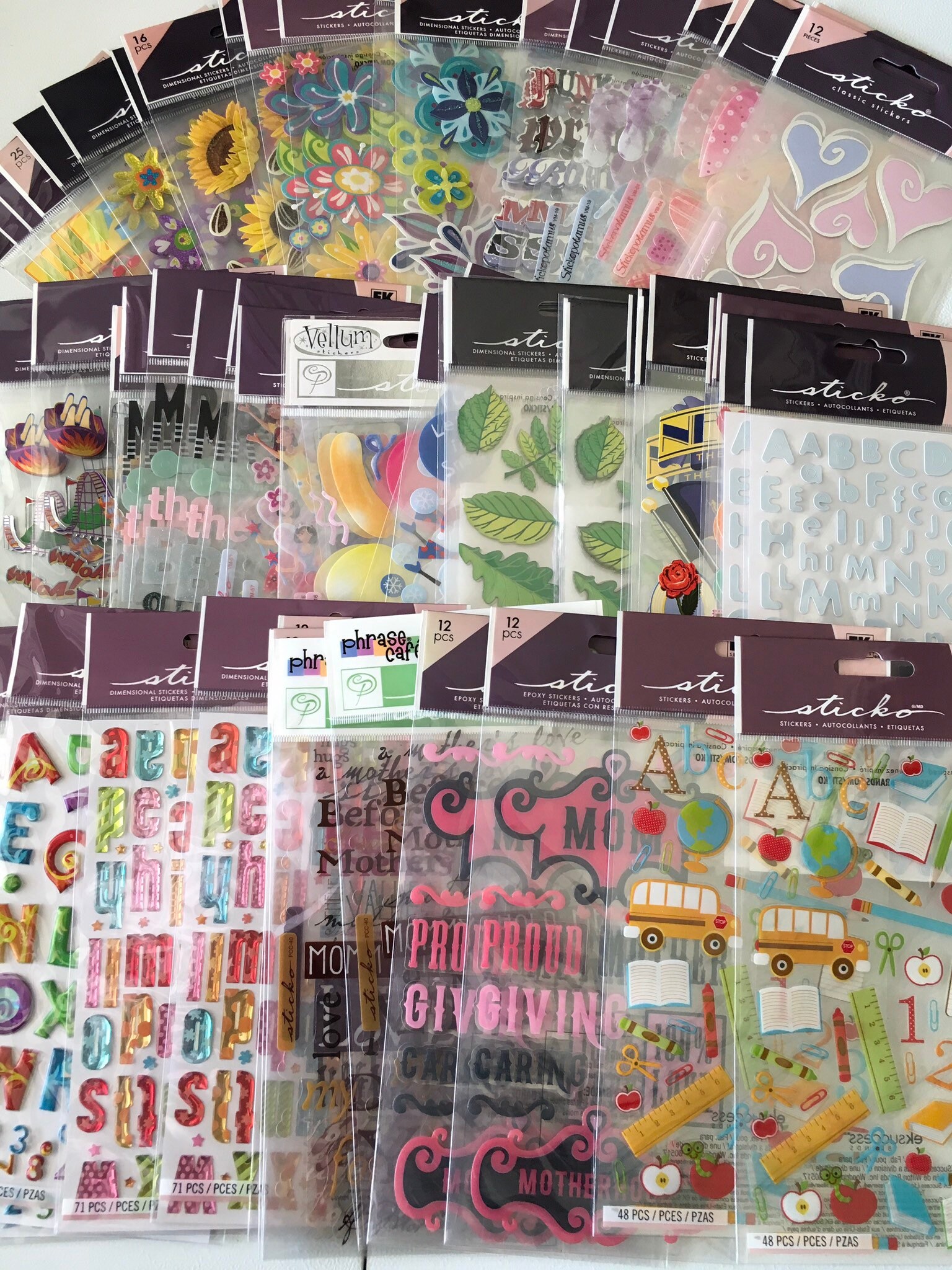 Sticko / EK Success Craft Stickers Scrapbooking Card Making Planner ...