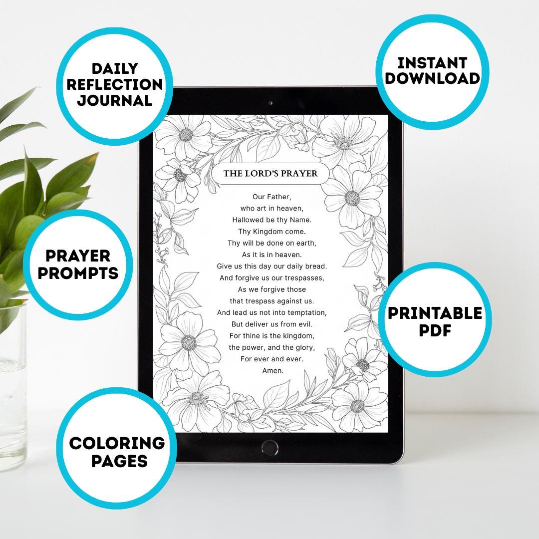 Printable Prayer Journal: Daily Guide, Coloring Pages (instant Download ...