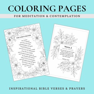 Printable Prayer Journal: Daily Guide, Coloring Pages (instant Download ...