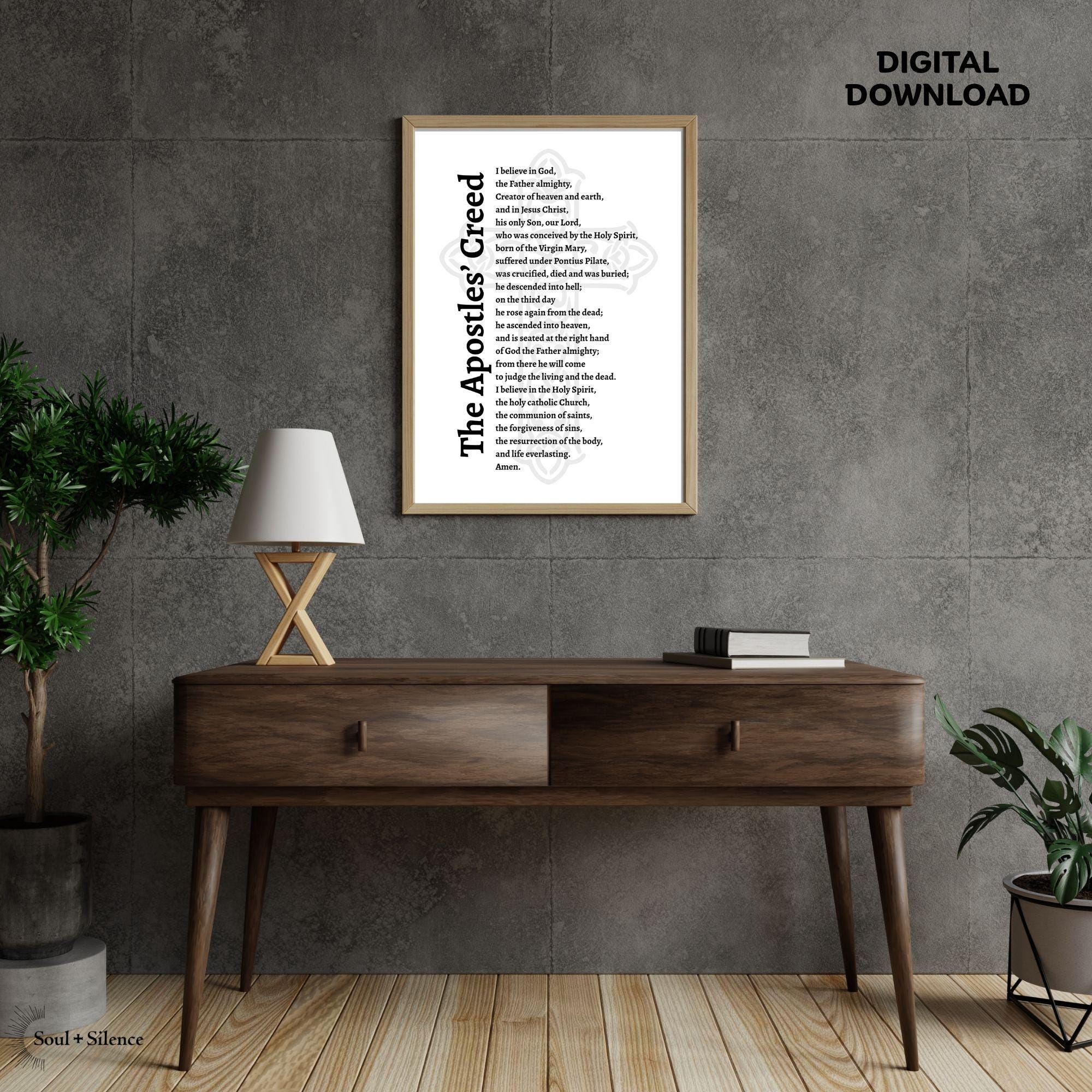 Apostles' Creed Printable: Christian Liturgical Wall Art (PDF Download ...