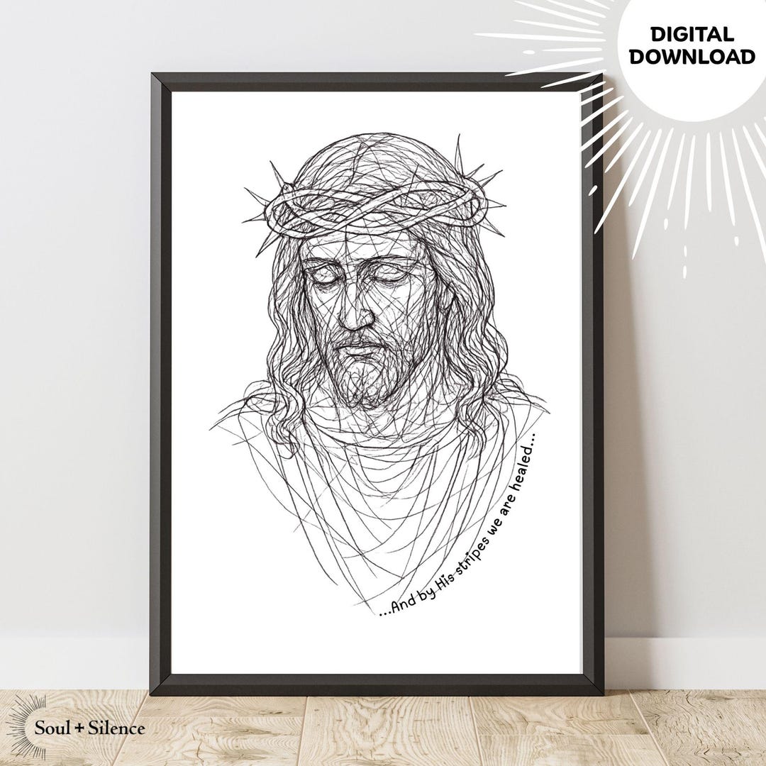 By His Stripes Printable | Jesus | Crown of Thorns | Christian ...