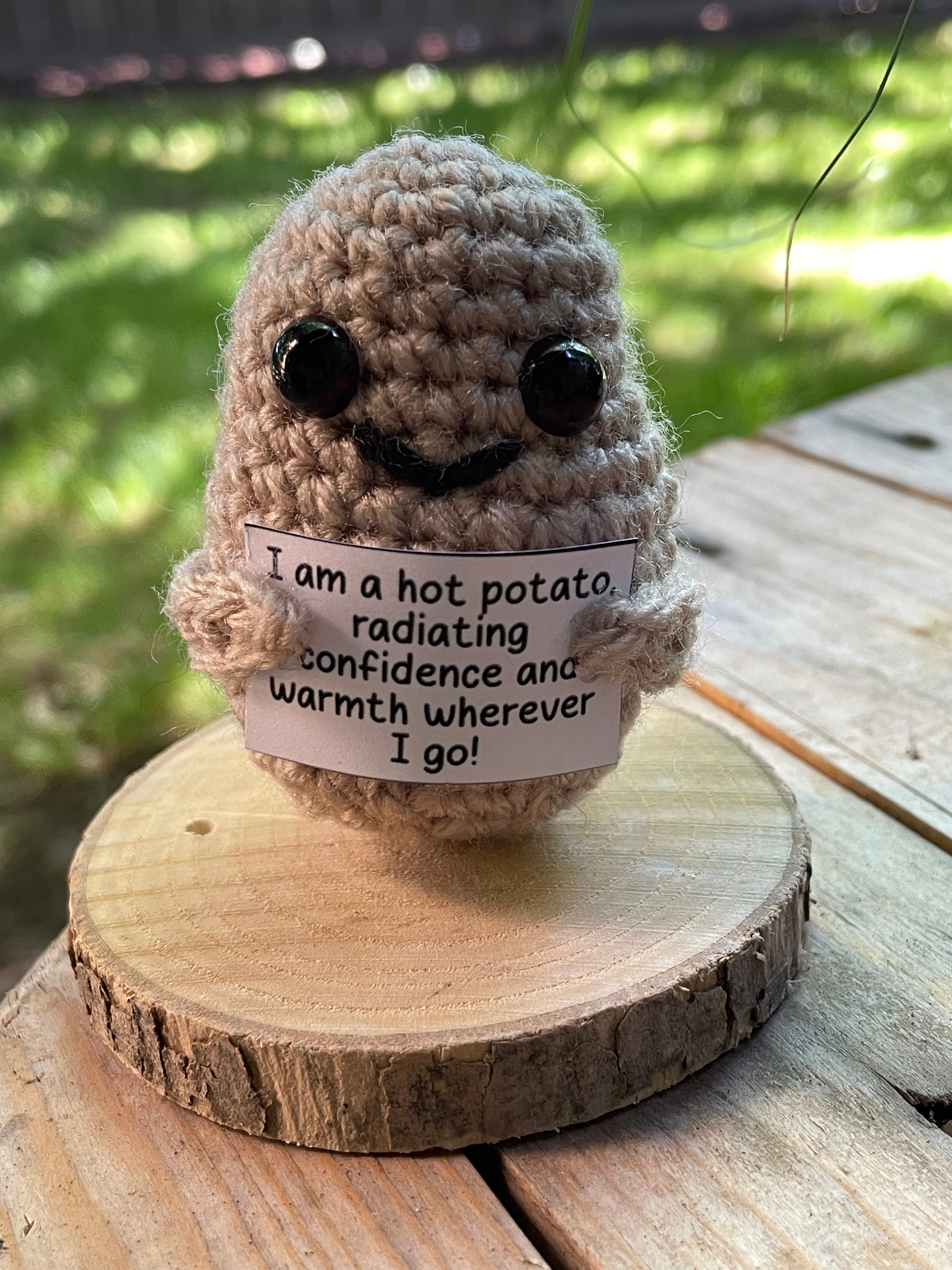 Positive Potato Crochet Crochet Potato Amigurumi Potato Emotional ...