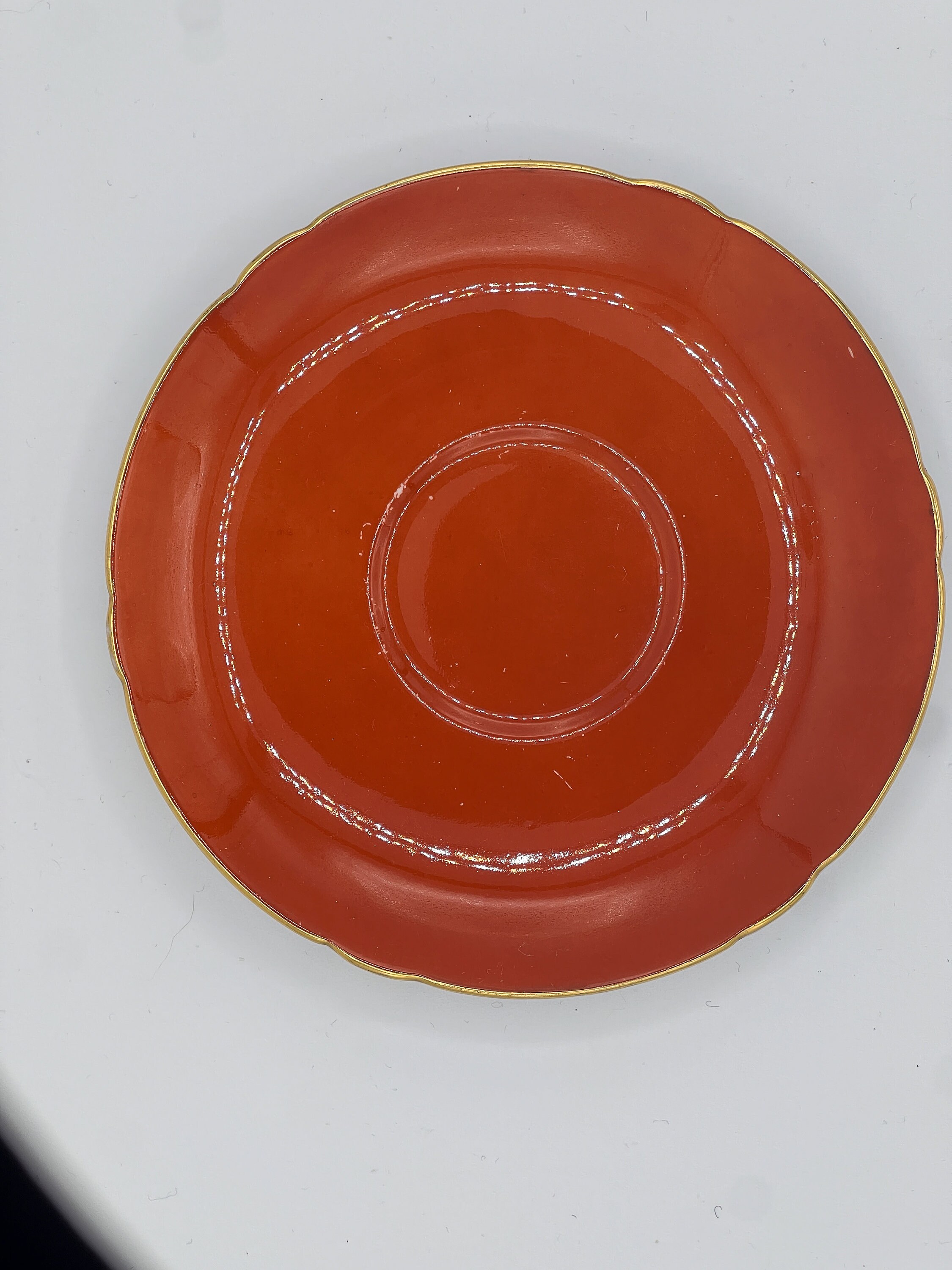 Vintage Shelley English Bone China Footed Teacup and Saucer Set, Burned ...