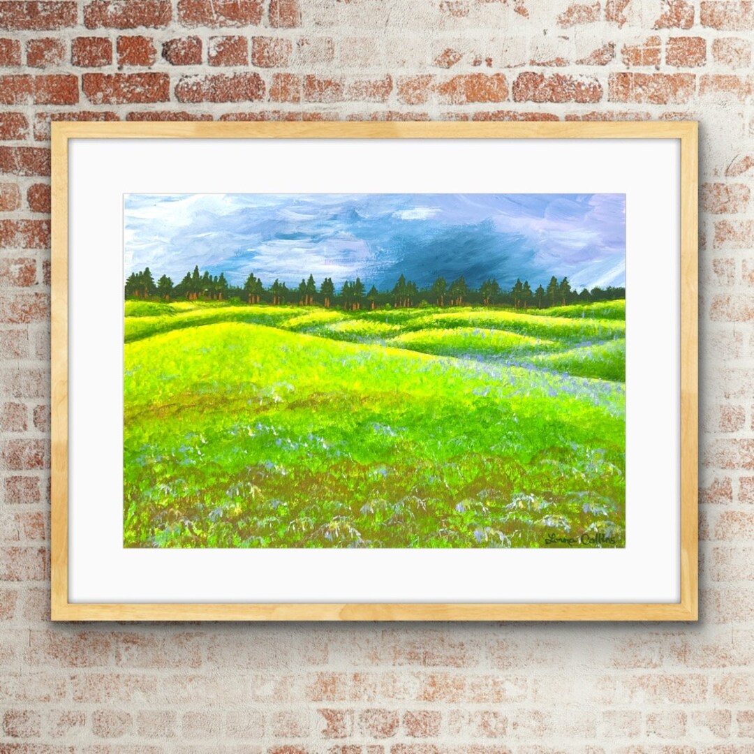 Original Landscape Art Mima Mounds Print Washington State Prairie Tree ...