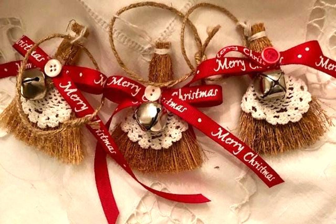 Christmas Brooms, Tree Ornament, Gift Topper, Room Decor - Etsy