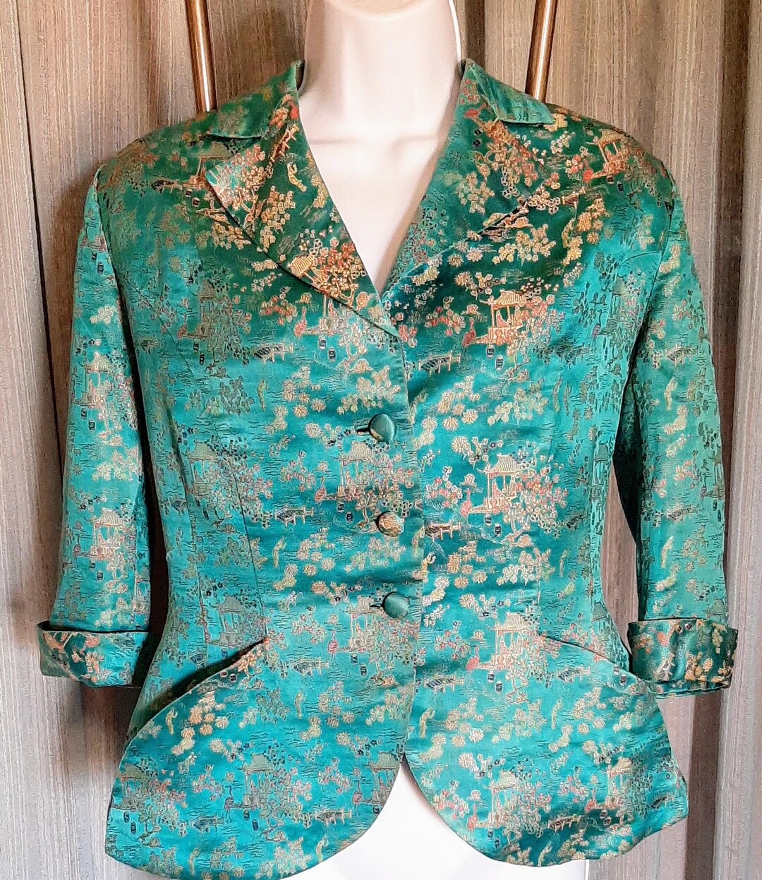 Beautiful Color and Pattern in This Button up Blazer Type Jacket. This ...
