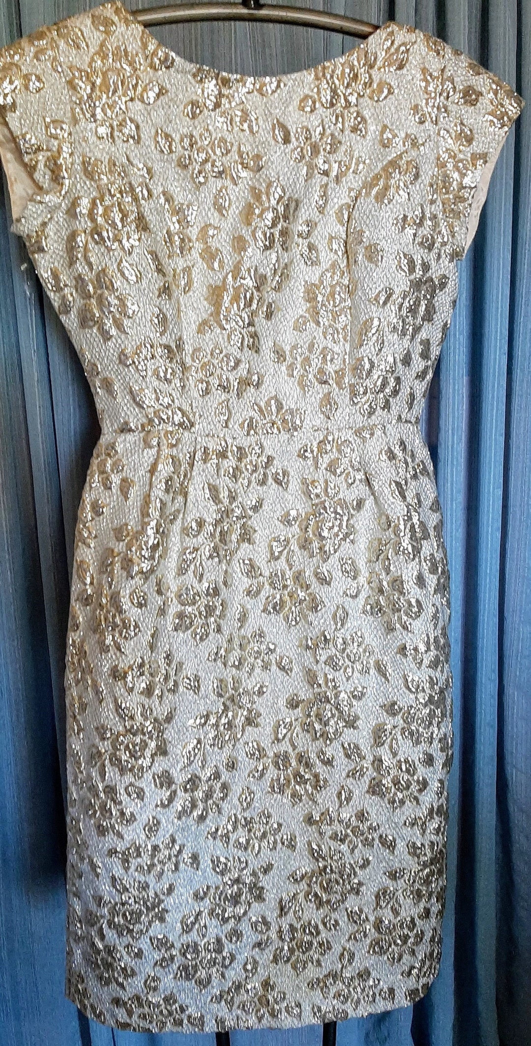 Beautiful Vintage Metallic Brocade Cocktail Dress Has a Nice Sheen. in ...