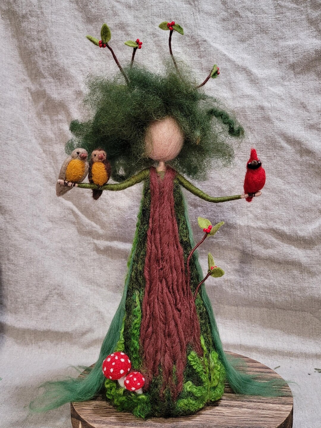 Forest Fairy, Needle Felted Doll - Etsy