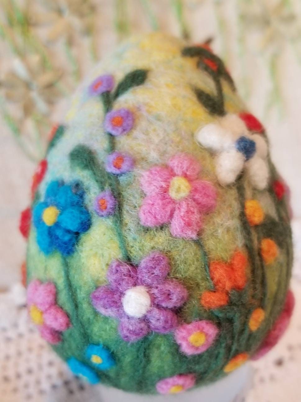 Needle felted Easter egg | Etsy