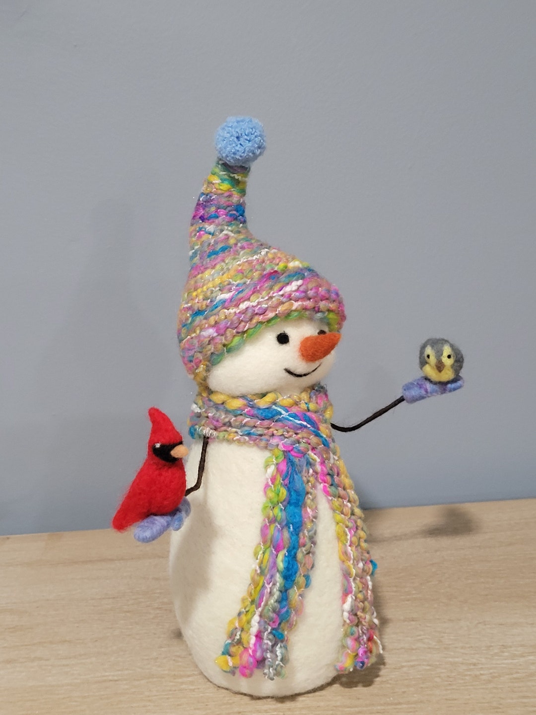 Needle Felted Snowman - Etsy