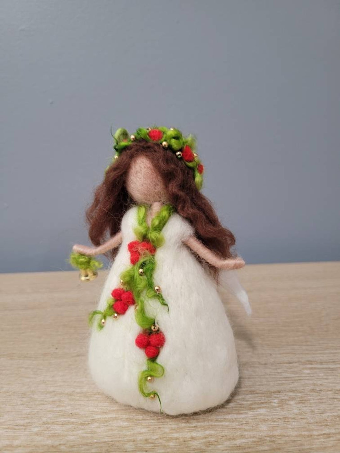 Needle Felted Christmas Angel Ornament - Etsy
