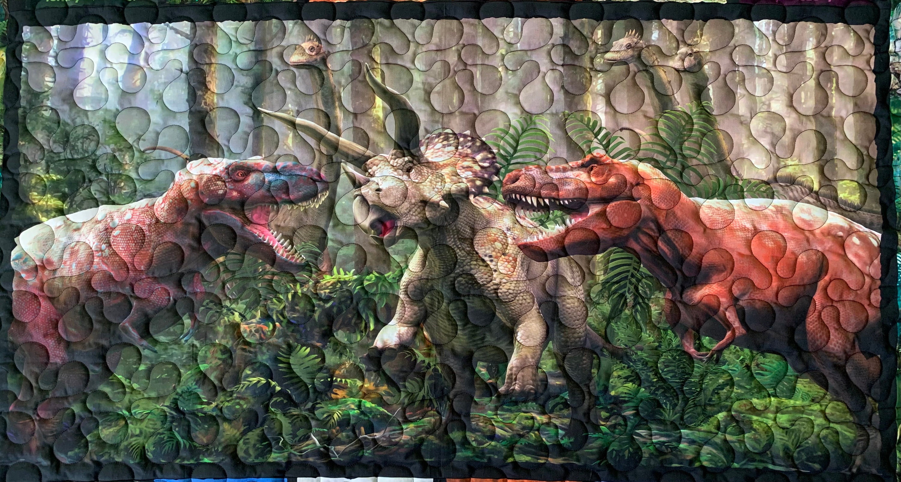 Handmade Dinosaur Quilt, Jurassic World Quilt, Gifts for Him, Dinosaur ...