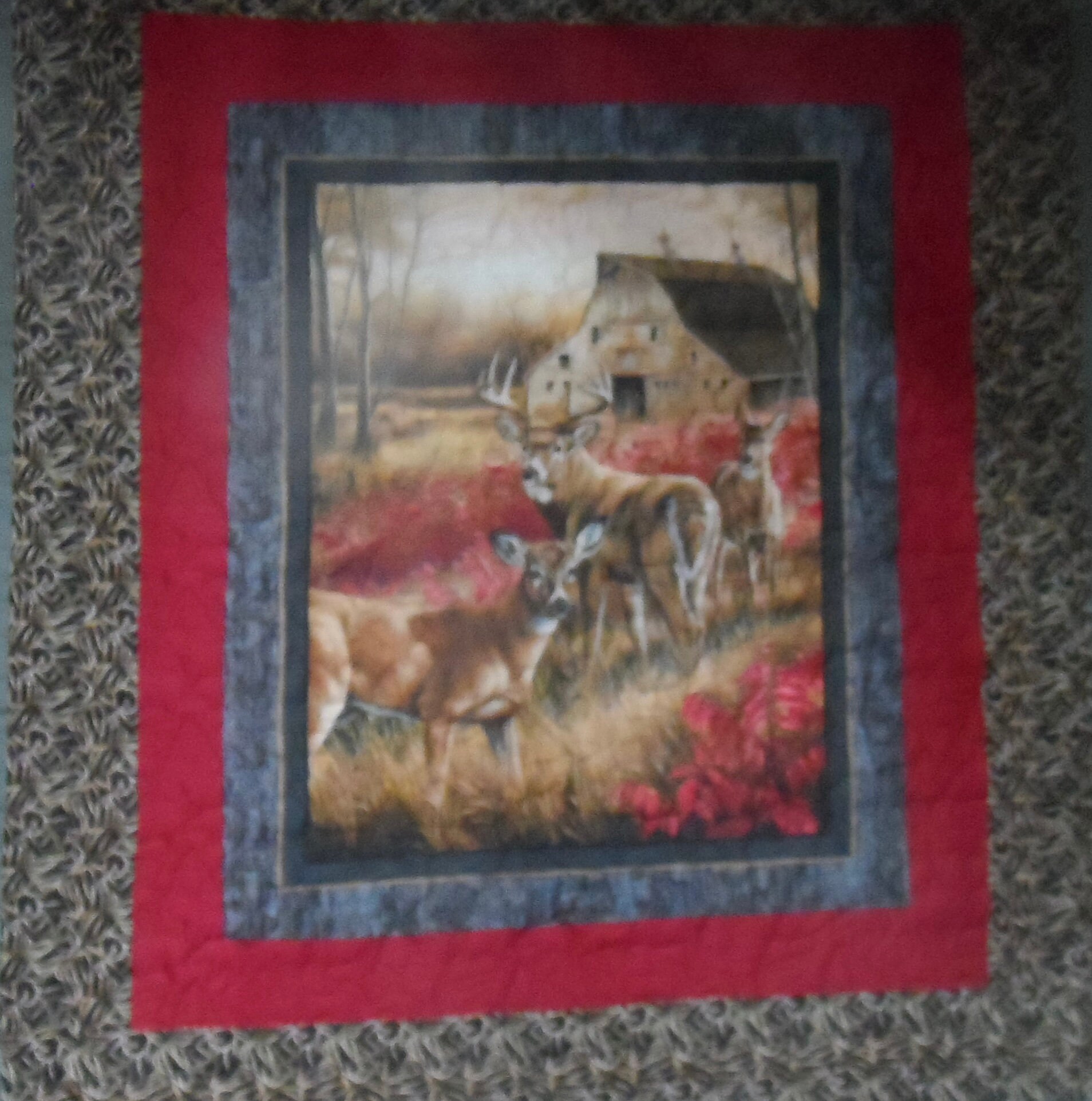 Handmade Deer and Barn Quilt, Gifts for Him, Bedroom Decor, Queen ...