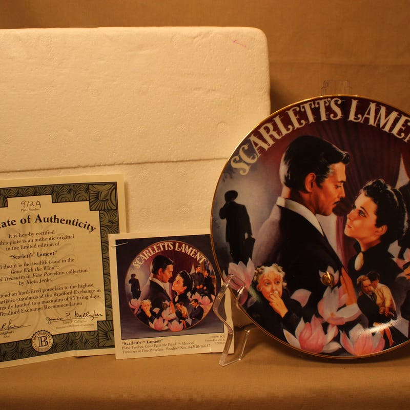 Bradford Exchange Gone With the Wind Plates - Etsy