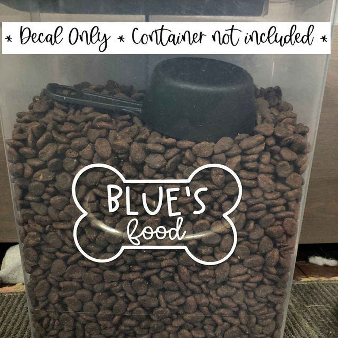 Personalized Decal for Dog Food Container Pet Labels | Etsy