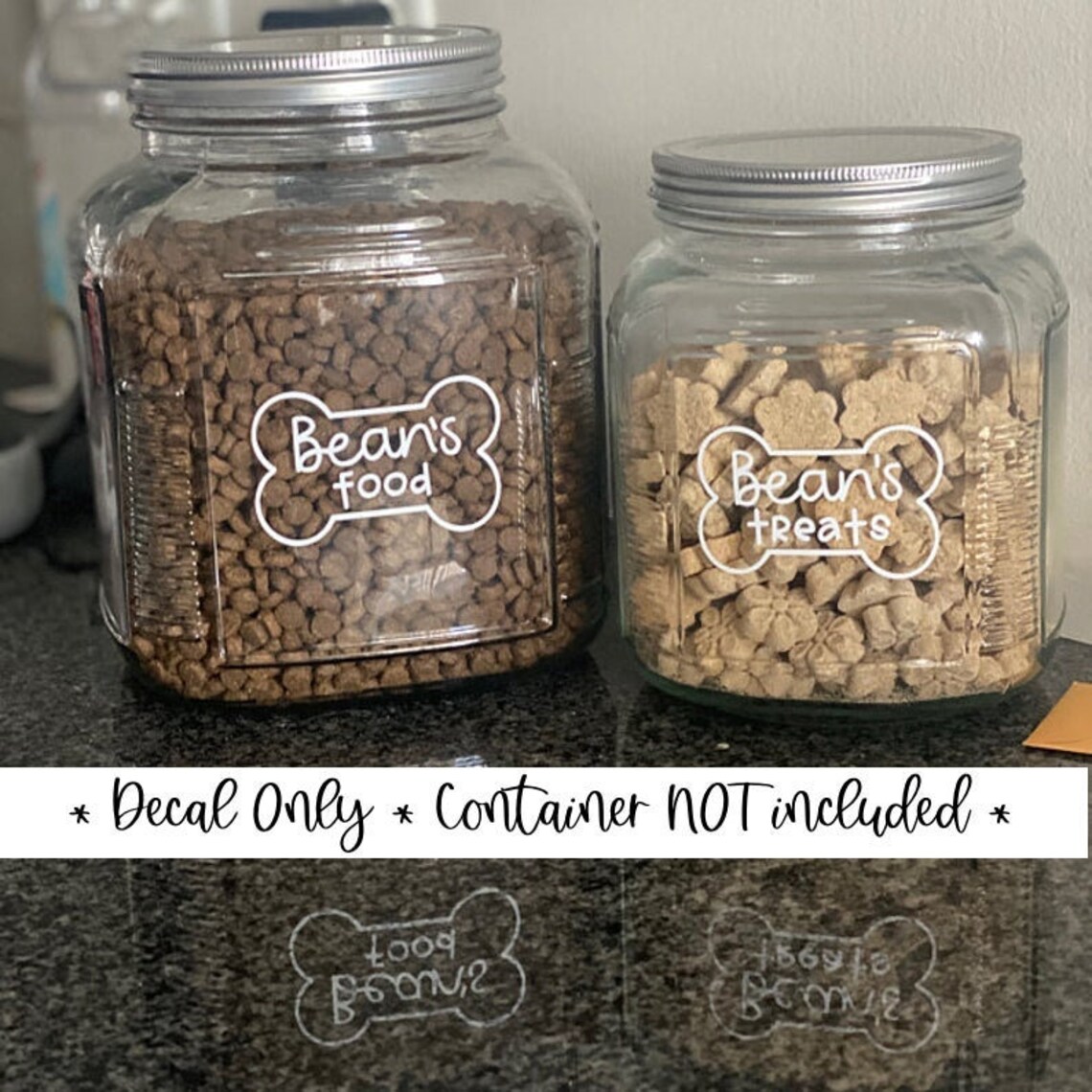Personalized Decal for Dog Food Container Pet Labels | Etsy