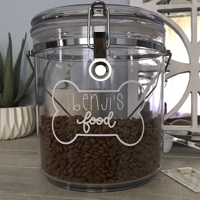Personalized Decal for Dog Food Container Pet Labels | Etsy