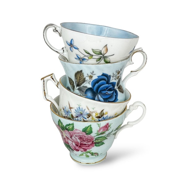 Blue Tea Cups - Etsy