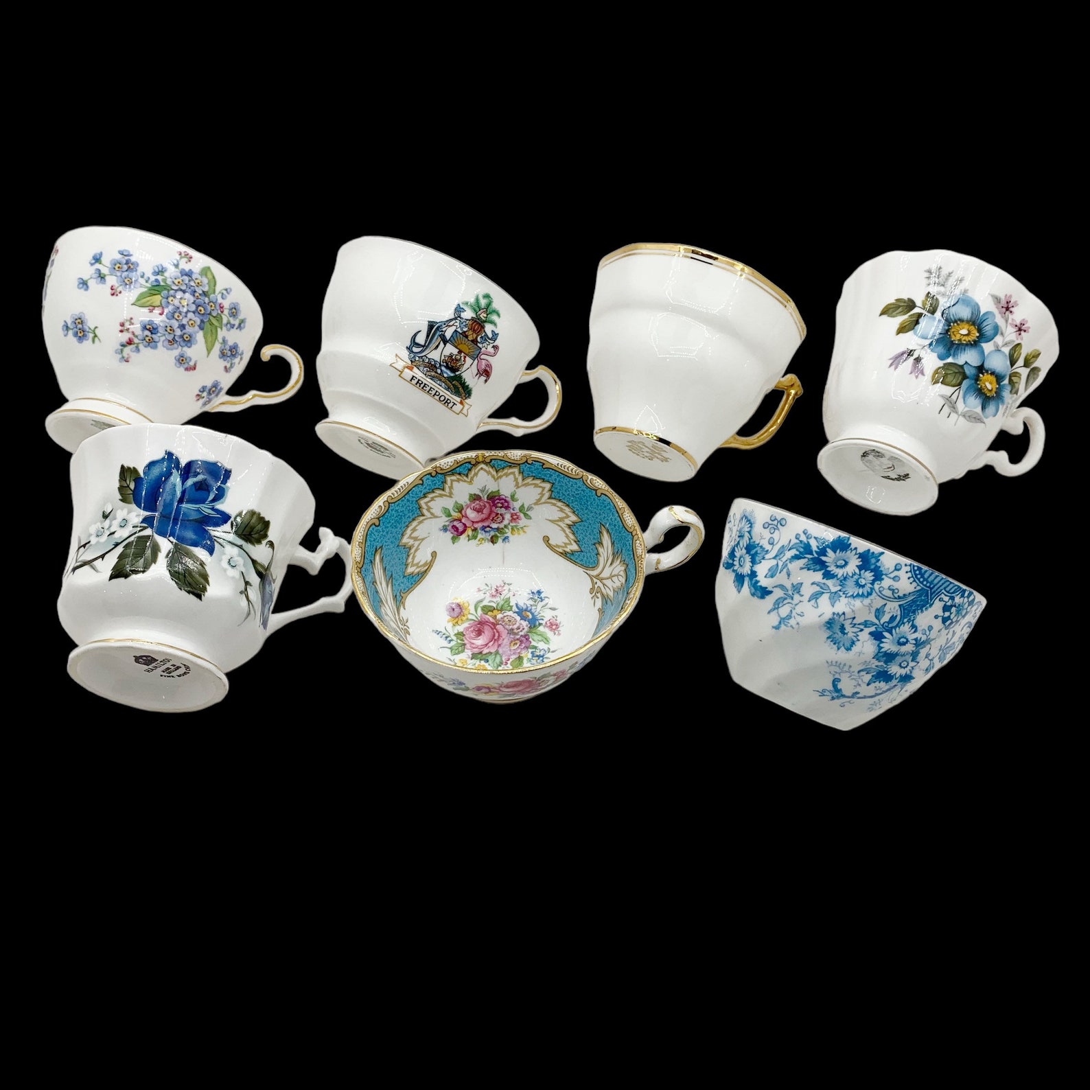 Broken Completely Mismatched Tea Cups and Saucers Vintage Tea - Etsy