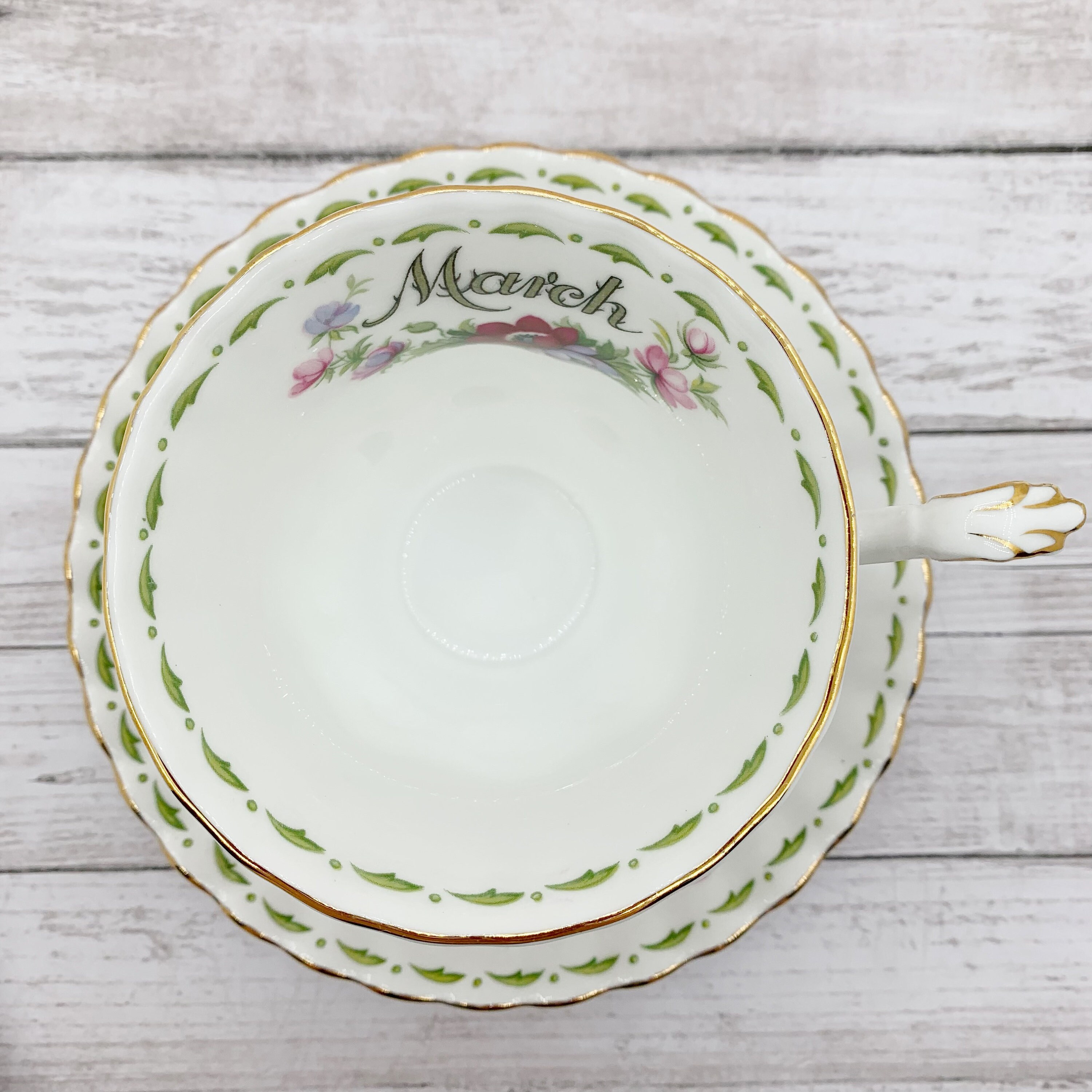 Royal Albert March Tea Cup Flower of the Month Anemone Tea | Etsy