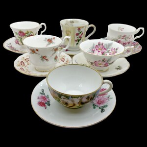 Broken Completely Mismatched Tea Cups and Saucers Vintage Tea - Etsy