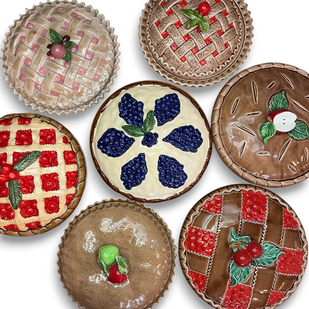 Vintage Pie Keepers: Your Choice, Cherry Pie, Blueberry Pie, Apple Pie ...