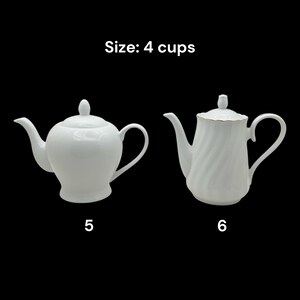 WHITE Teapots | Bulk Teapots | Used/vintage | Mismatched Tea Ware | Tea ...
