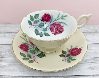 Red Rose Tea Cup | Etsy