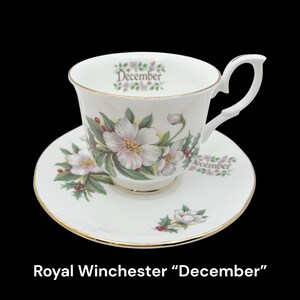 Flower of the Month Tea Cups | Birthday Tea Cups | Birthday Gifts for ...