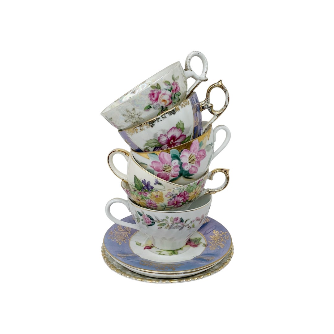 Completely Mismatched Porcelain Tea Cups Tea Cups and - Etsy