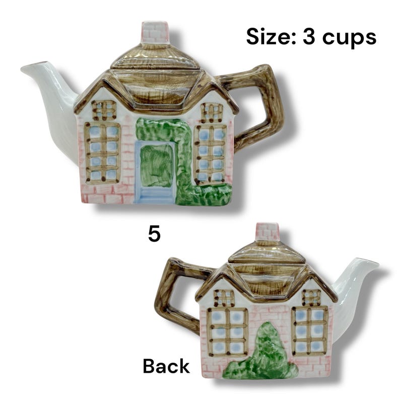 Vintage Cottage House Teapot: England Decor, Tea Party Ware - Etsy