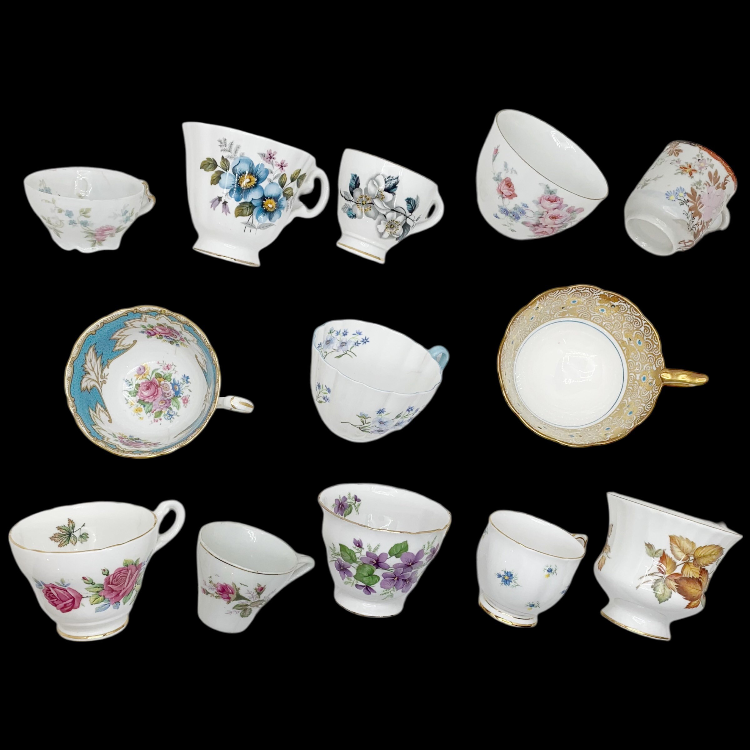 Broken Completely Mismatched Tea Cups and Saucers Vintage Tea - Etsy Canada