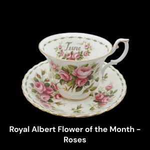 Flower of the Month Tea Cups Birthday Tea Cups Birthday Gifts for Mom ...